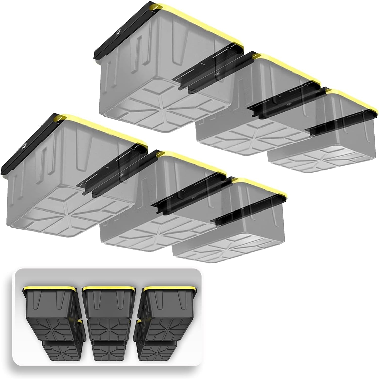 Amazon.com: GUDESEN Overhead Bin Rack for Nine Bins | Overhead Garage ...