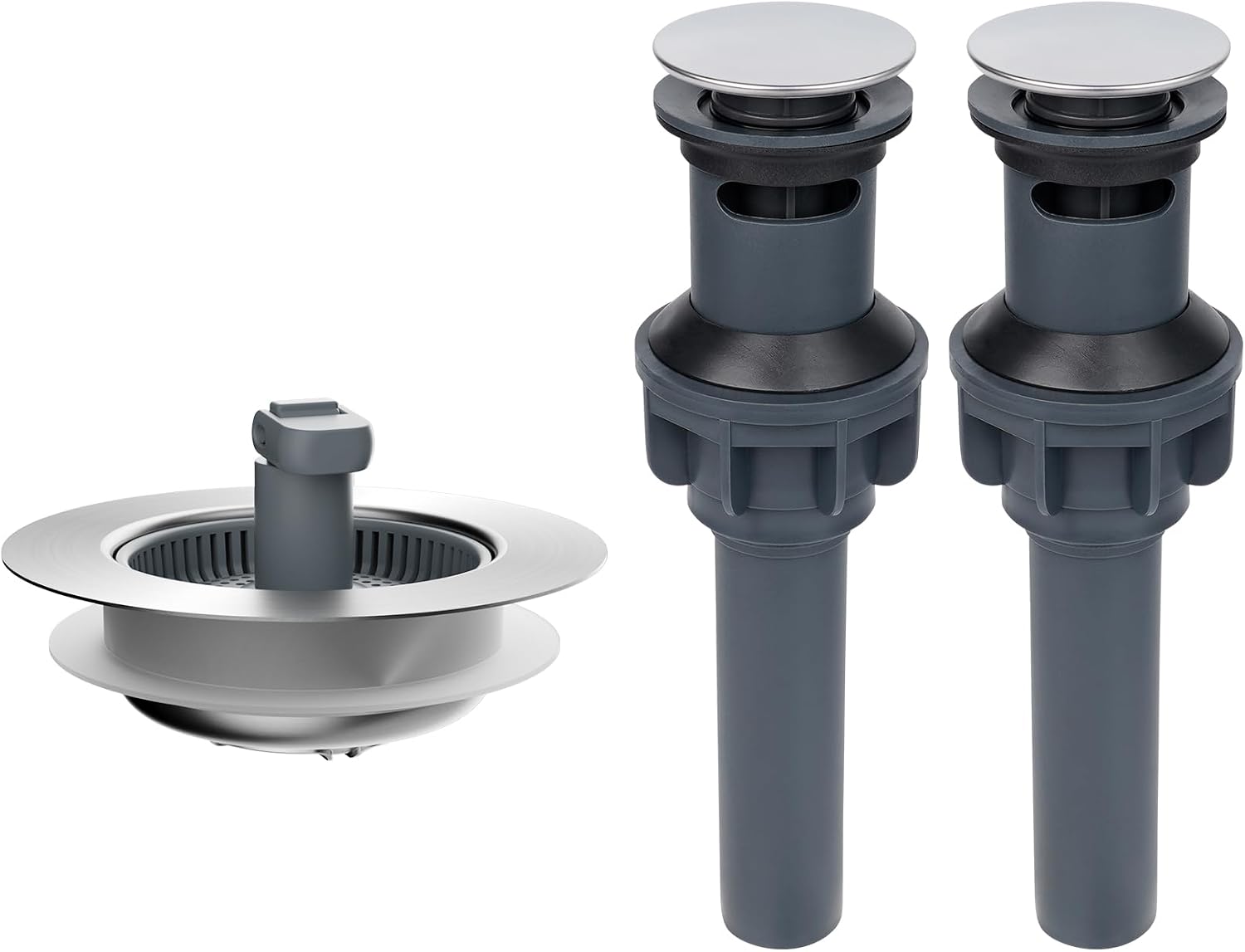 Hibbent Upgraded 3 in 1 Universal Kitchen Sink Drain Strainer with ...
