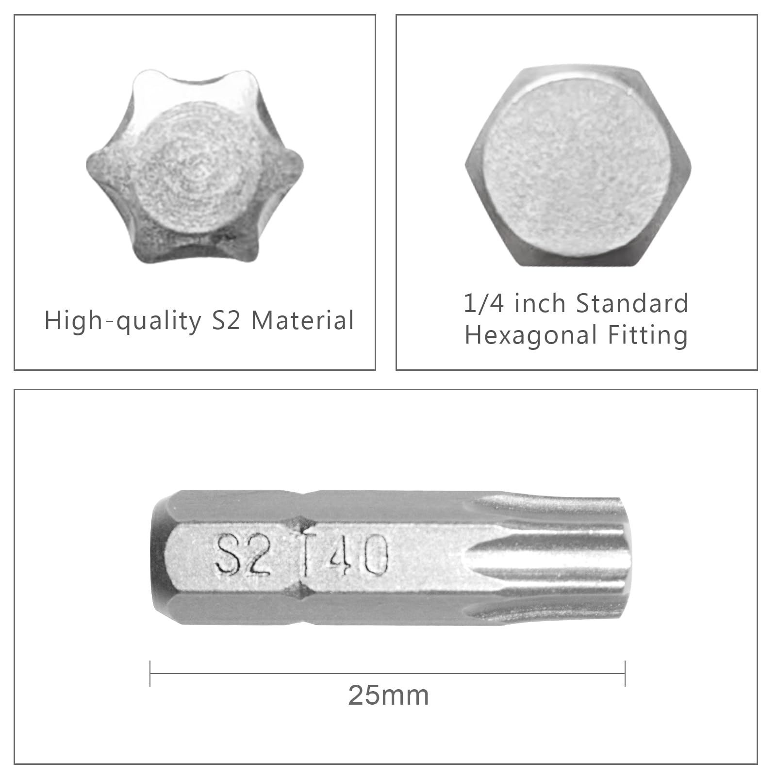 Snapklik.com : DAKCOS 20-Piece T40 Torx Bit Set, Premium S2 Alloy Steel ...