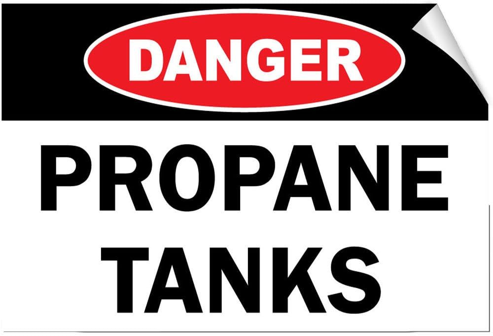 Amazon.com: Danger Propane Tanks Hazard Flammable Label Decal Sticker 8 ...