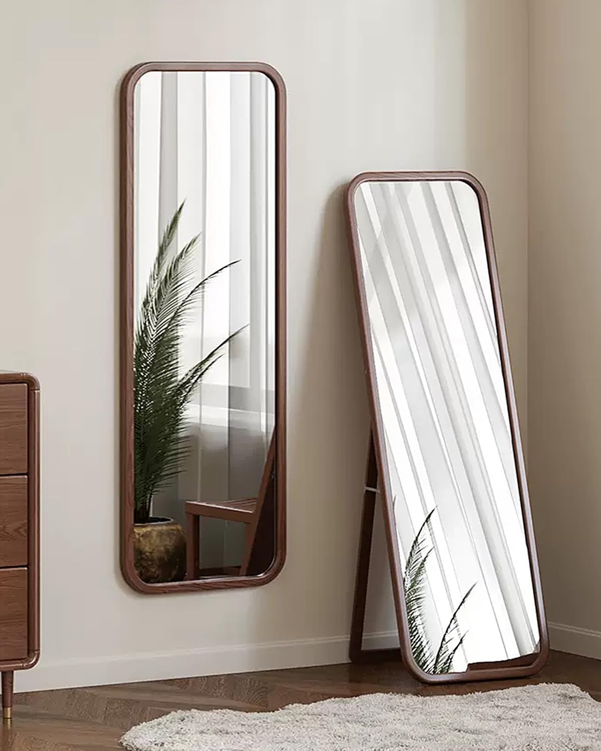 Amazon.com: Otlsh 63"x18" Full Length Mirror, Rounded Corner ...