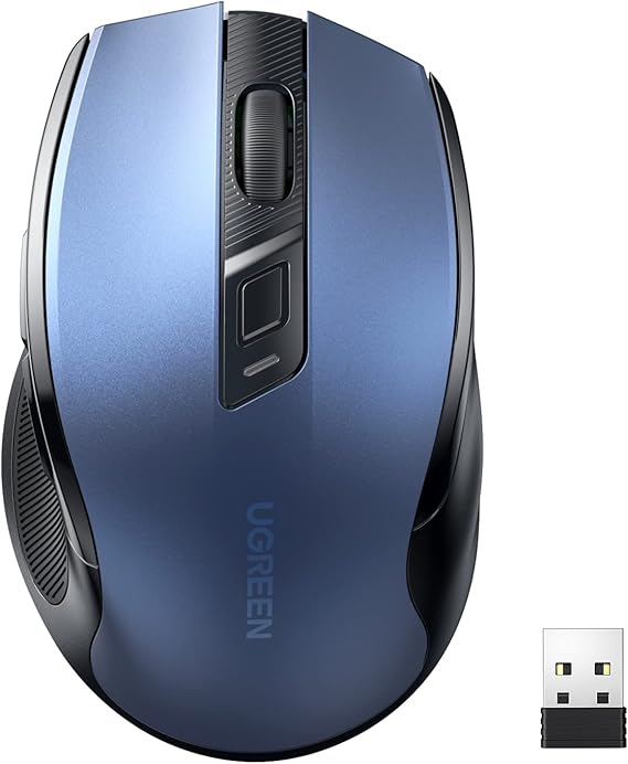 UGREEN Wireless Ergonomic Mouse 4000 DPI 6 Buttons, 2.4G USB Cordless ...