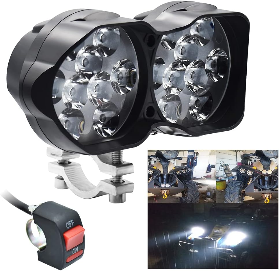 Amazon.com: Motorcycle Driving Lights DC9-85V 3000LM Super Bright 18SMD ...