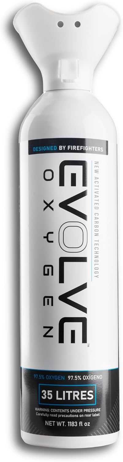 EVOLVE 35-Litre Pure Oxygen Canister with Breathing Cup | Portable ...