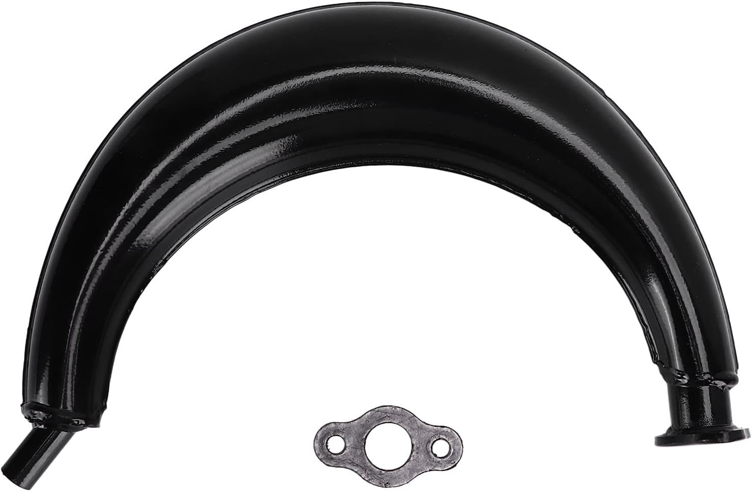 Half Moon Muffle Exhaust Pipe, 40mm/1.58in Half Moon Exhaust Muffler ...