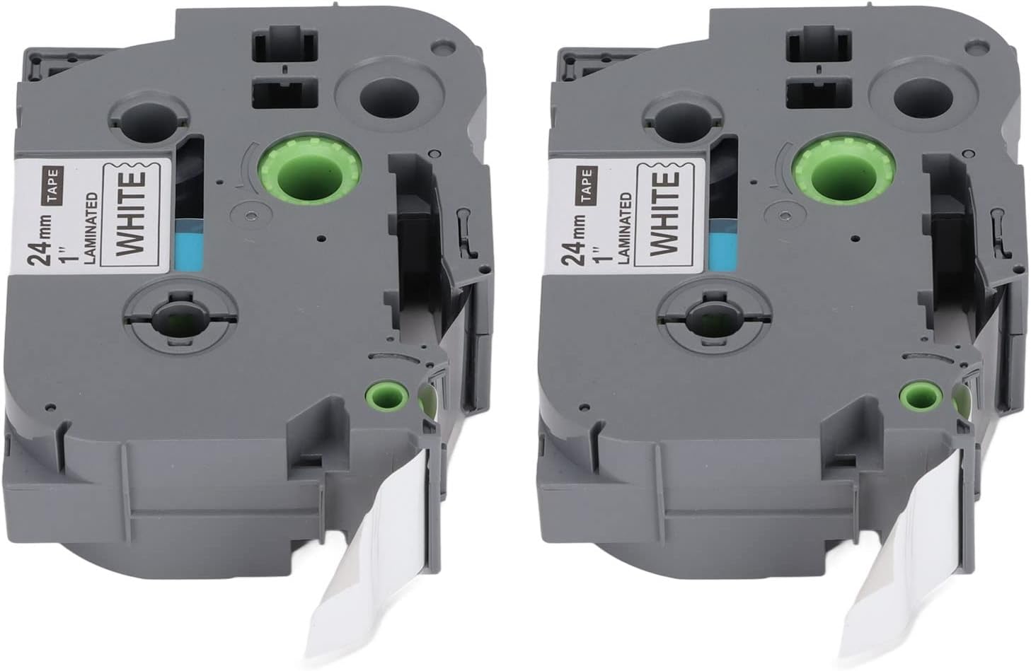 Amazon.com : 24mm Black on White Label Tape, Label Maker Tape 24mm Wide ...