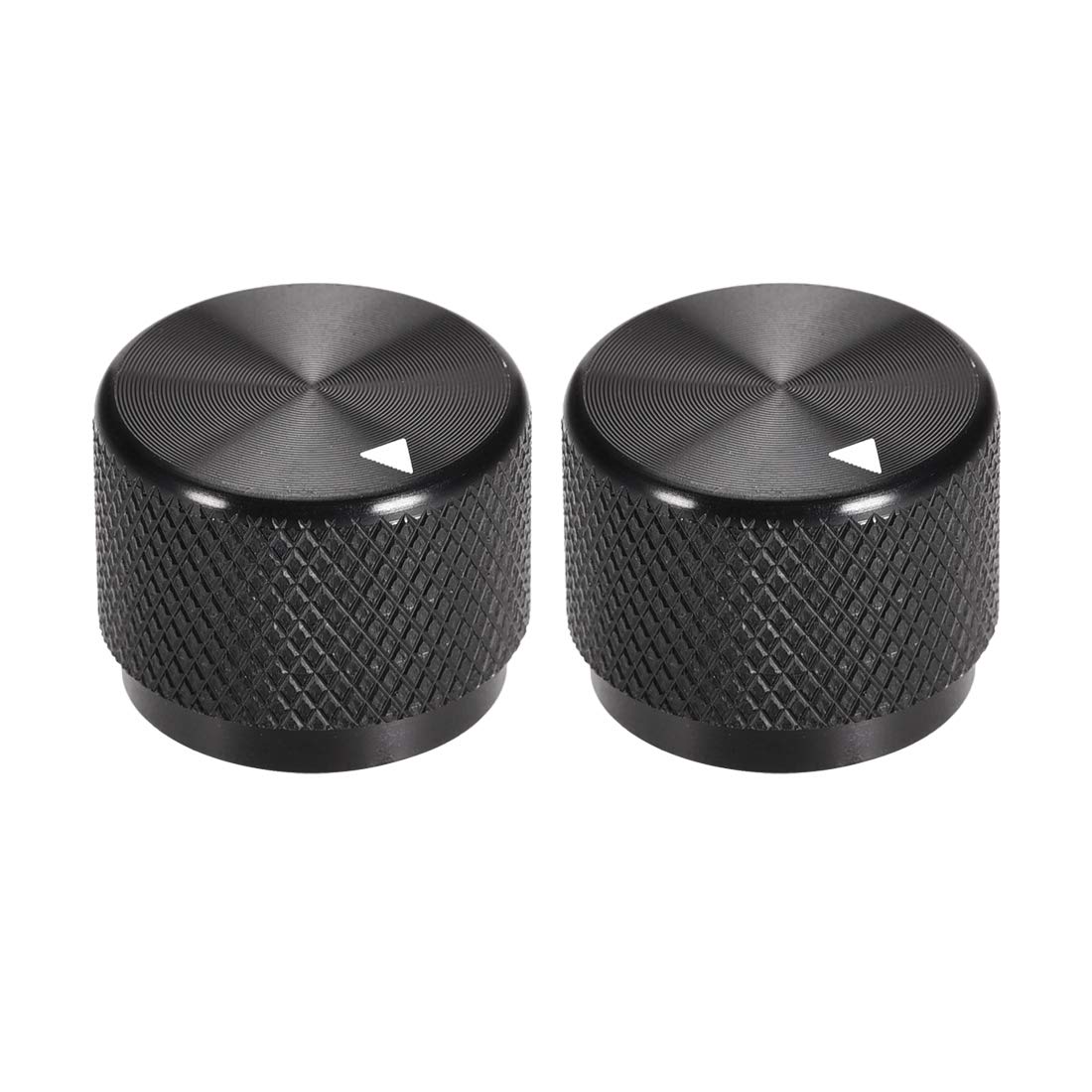 sourcing map 2pcs Potentiometer Finish Black Aluminum Volume Control ...