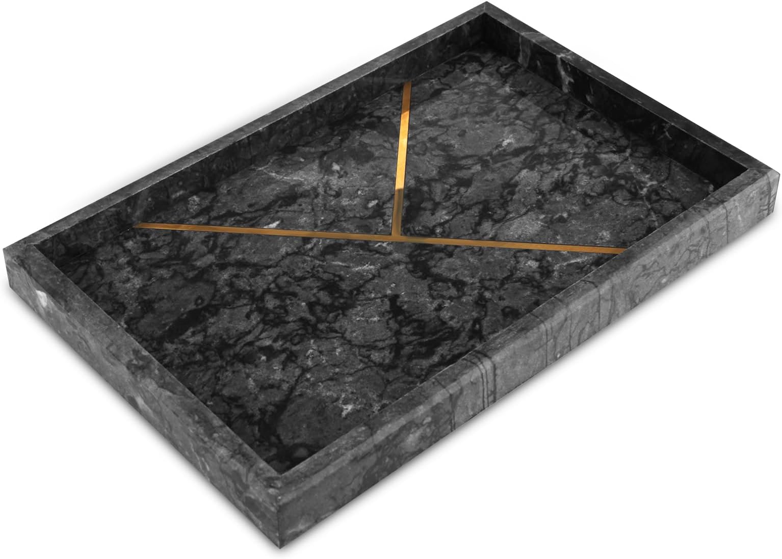 Amazon.com: OAIQNUJ Natural Marble Vanity Tray Genuine Black Marble ...