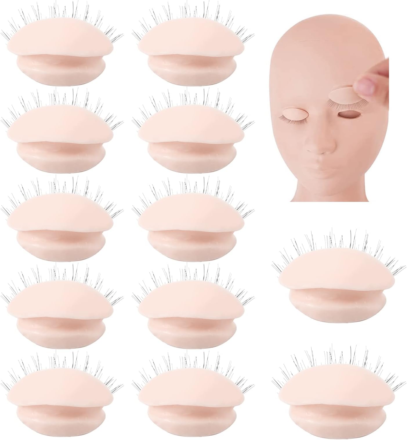 Amazon.com : Dorise Pink Eyelashes Light Pink Colorful Halloween lashes ...