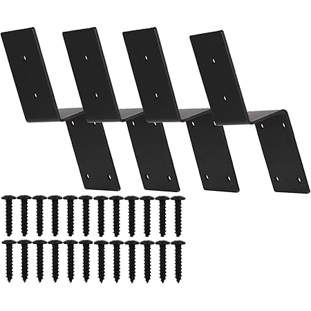 2x4 Door Barricade Brackets (2 pcs) | Drop Open Bar Holder Steel U ...