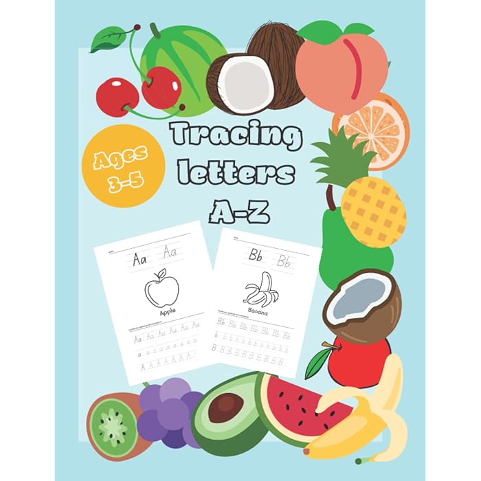 Buy Tracing Letters A-Z: Alphabet Handwriting and Coloring Fruits for ...