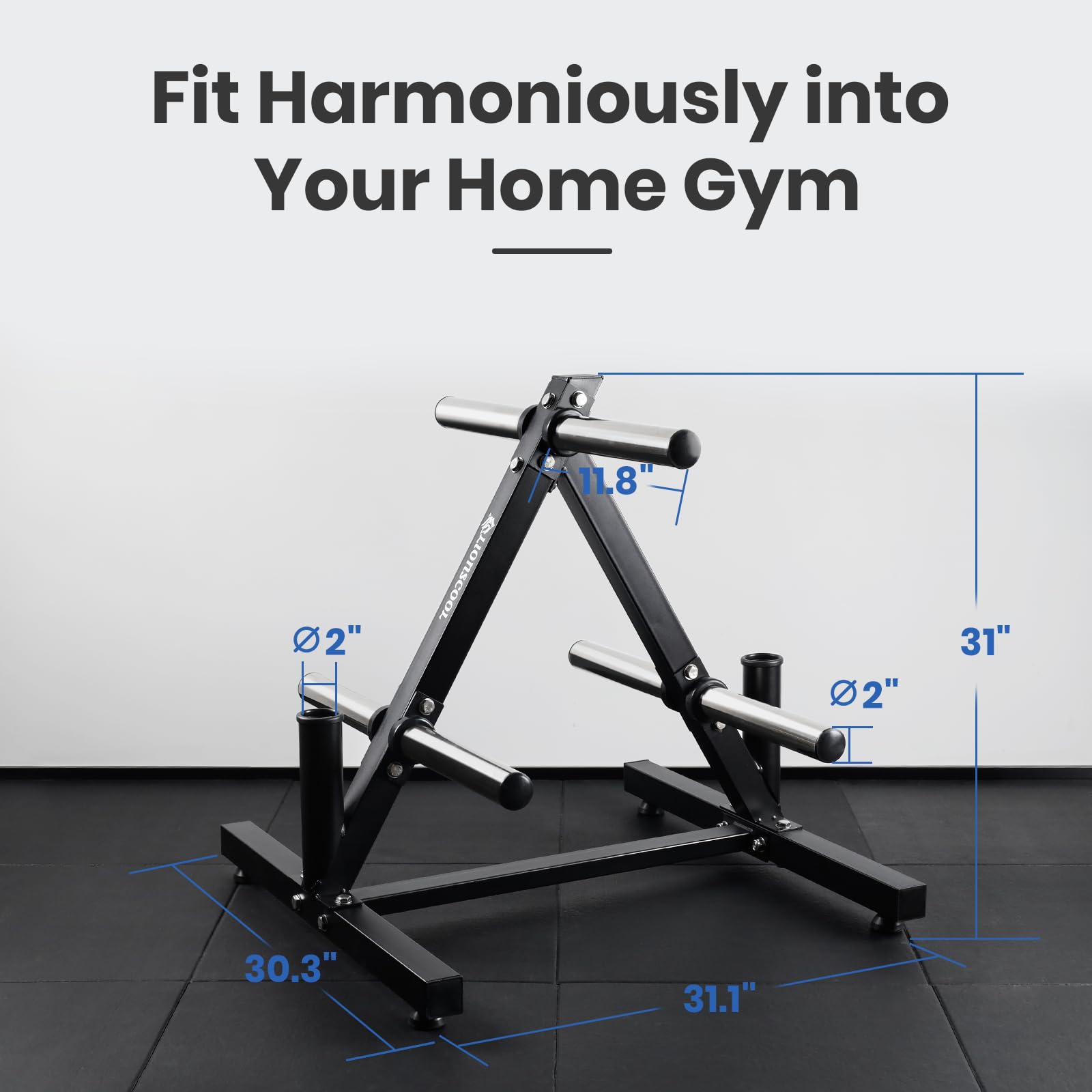 Weight Plate Storage LIONSCOOL Olympic With Barbell Holders - 650 ...
