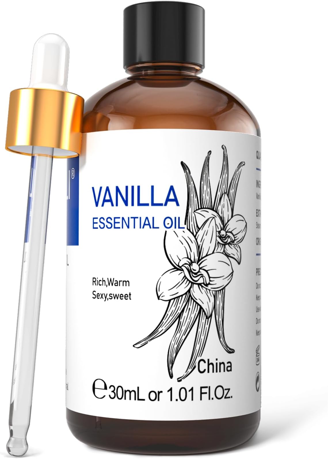 Amazon.com: Vanilla Premium Grade Fragrance Oil - Scented Oil - 30ml ...