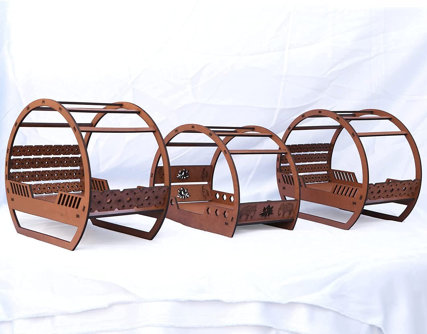 Buy KIRFIZ Beautiful Handmade MDF /Plywood God Bed Singhasan ,Art and ...