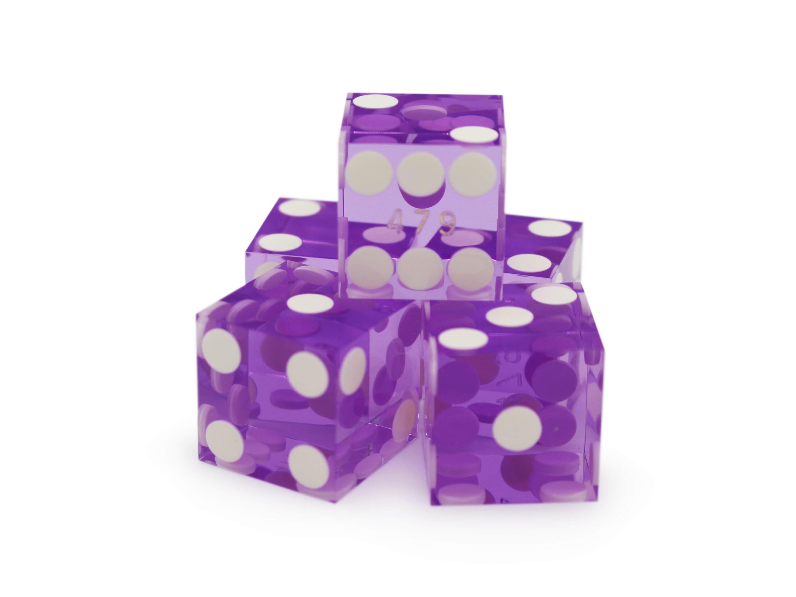Amazon.com: 19mm Professional Casino Dice - Set of 5 Purple dice ...