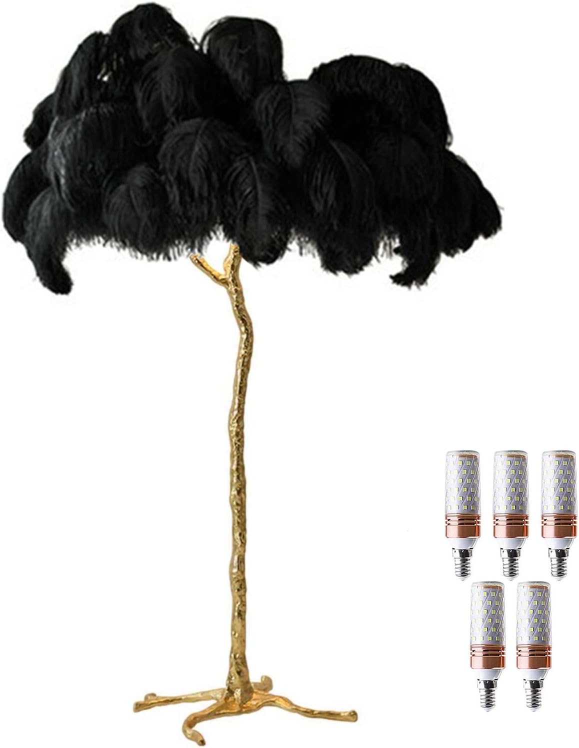 Modern Ostrich Feather Floor Lamp - Dimmable Ostrich Feather Floor Lamp ...