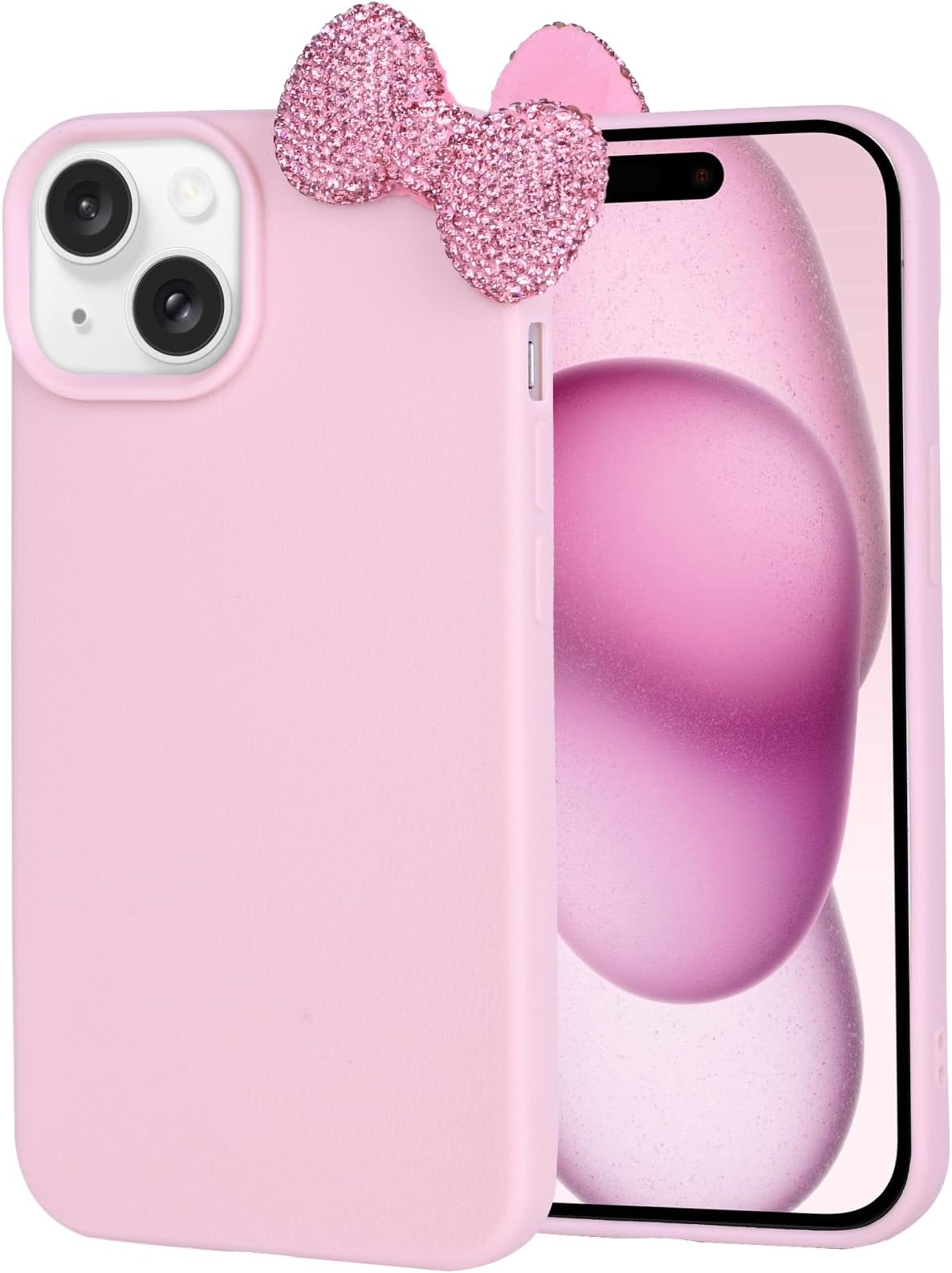 Amazon.com: iPhone 14 Plus Aesthetic Pink Ribbons and Bows in ...