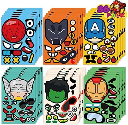 Amazon.com: 48 Sheets Make Your Own Stickers for Kids, DIY Make ...