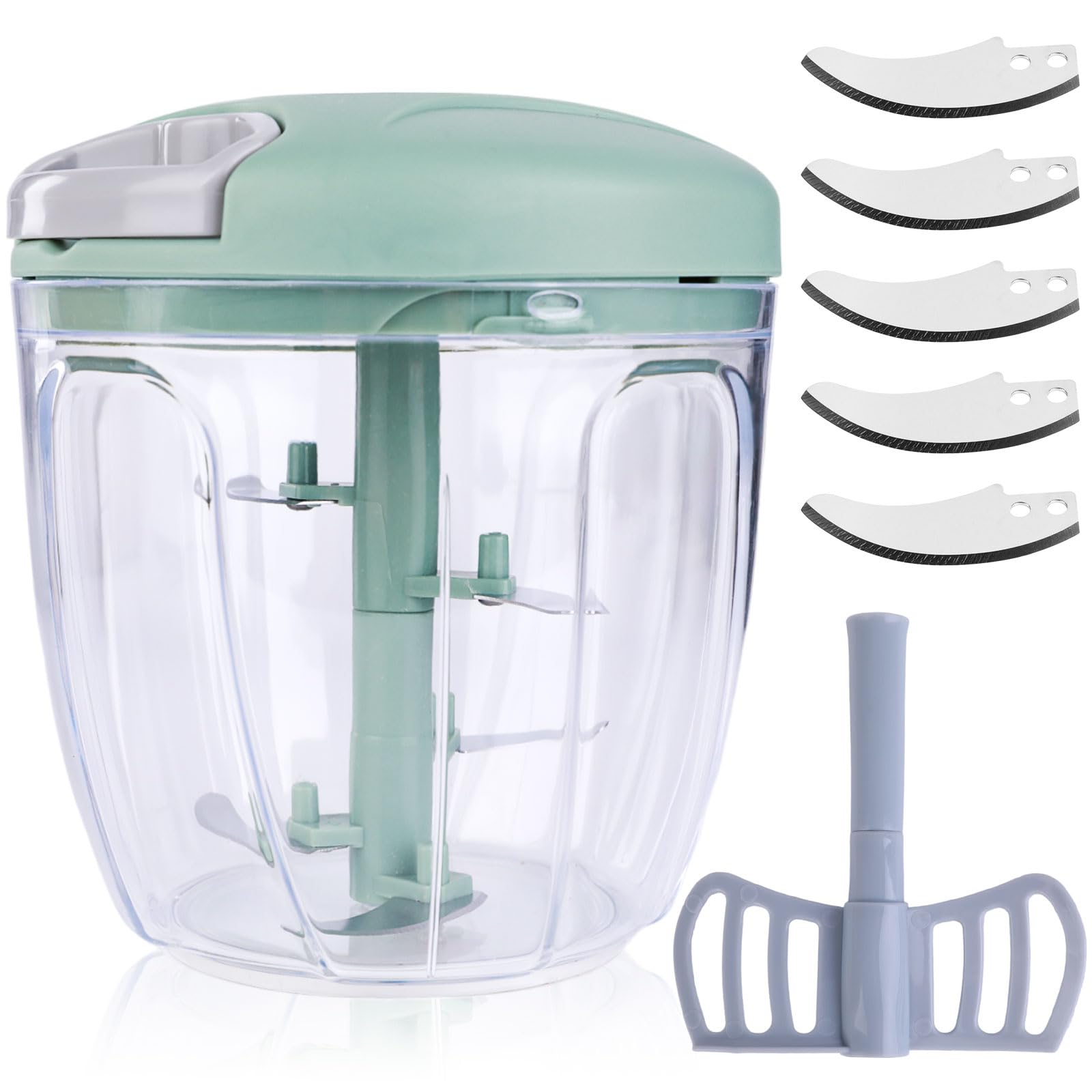 YUNYODA Manual Onion Cutter, 900 ml Onion Chopper with Cable and 5 ...