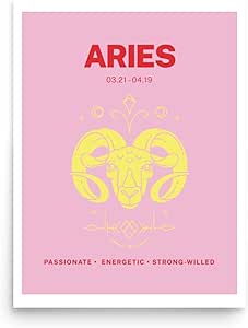 Amazon.com: Retrograde Aries Poster Zodiac Wall Art, Trendy Spiritual ...