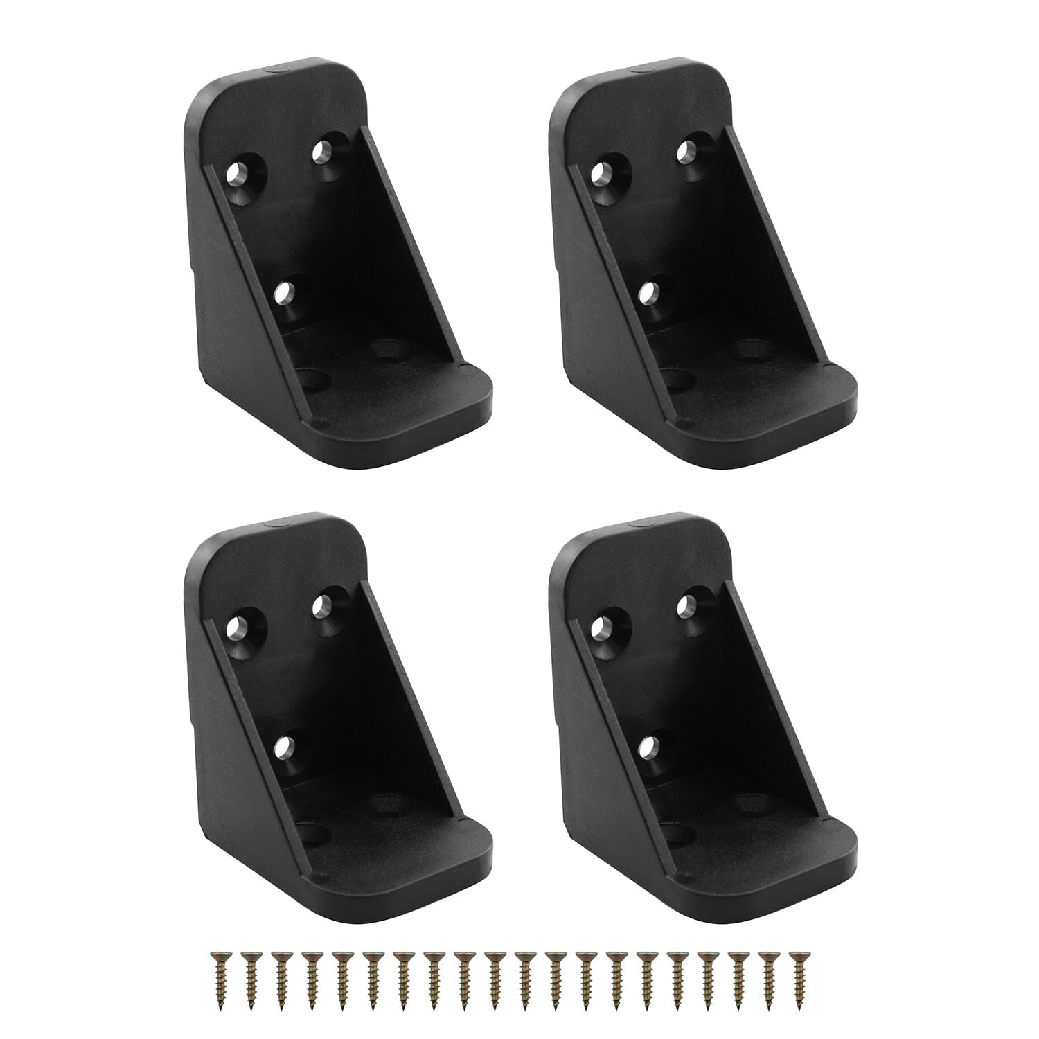 Amazon.com: JCBIZ 4PCS Black Furniture Right Angle Bracket Plastic ...