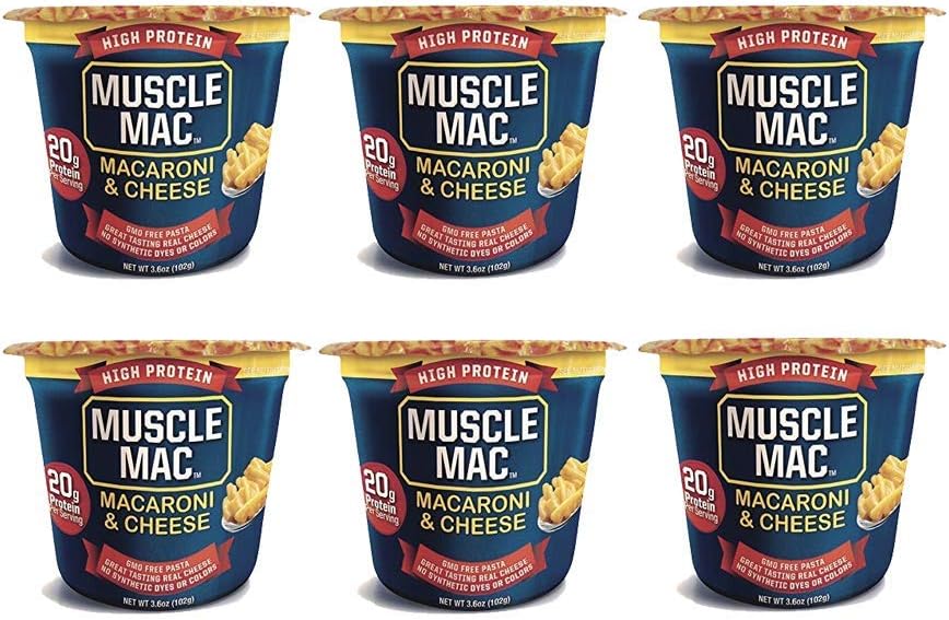 Amazon.com : Muscle Mac High Protein Macaroni & Cheese Microwave Cup, 6 ...
