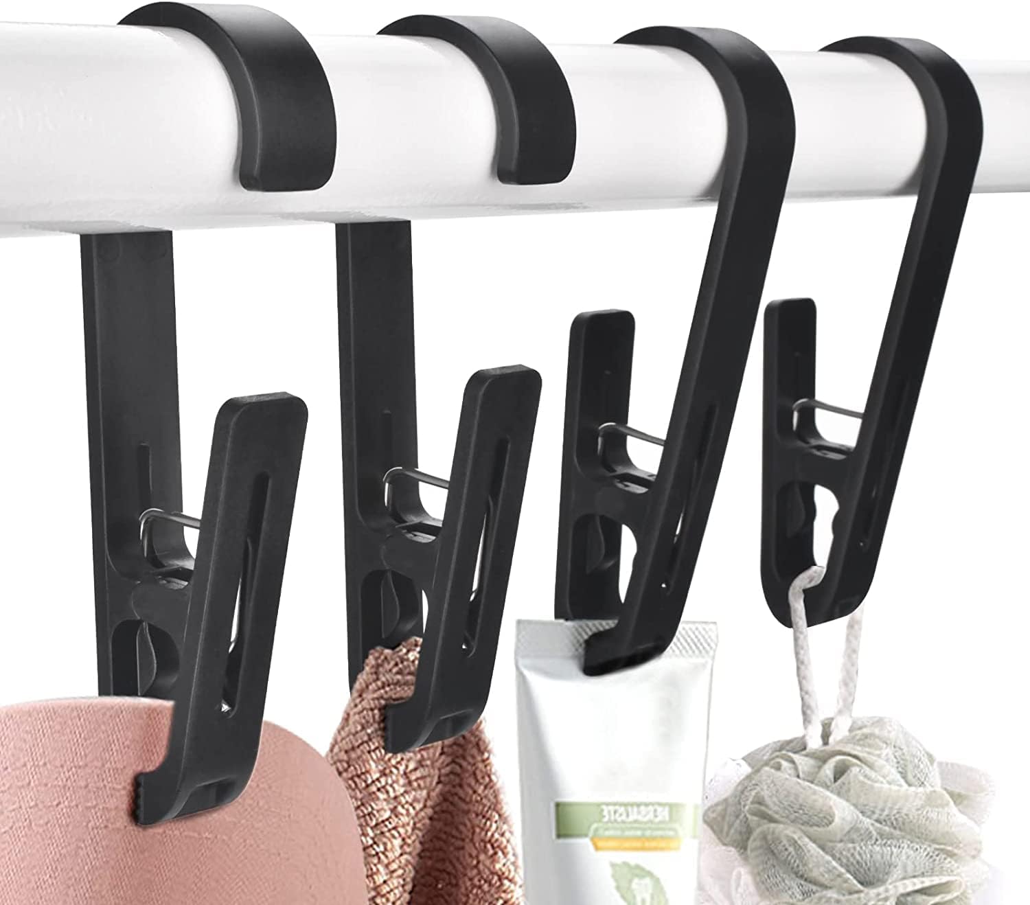 Amazon.com: 4Pcs Laundry Hooks Clips Hanger Laundry Clips with Hooks ...