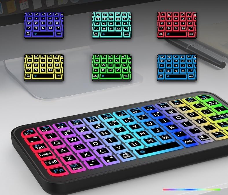 LengSuaa Wireless Bluetooth Keyboard, Universal Ultra Light Slim ...