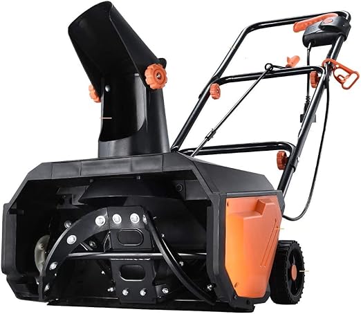 Review Kapoo Snow Thrower, 18 Inch Electric Snow Blower, 13 Amp and Steel Auger, 180° Rotatable ...