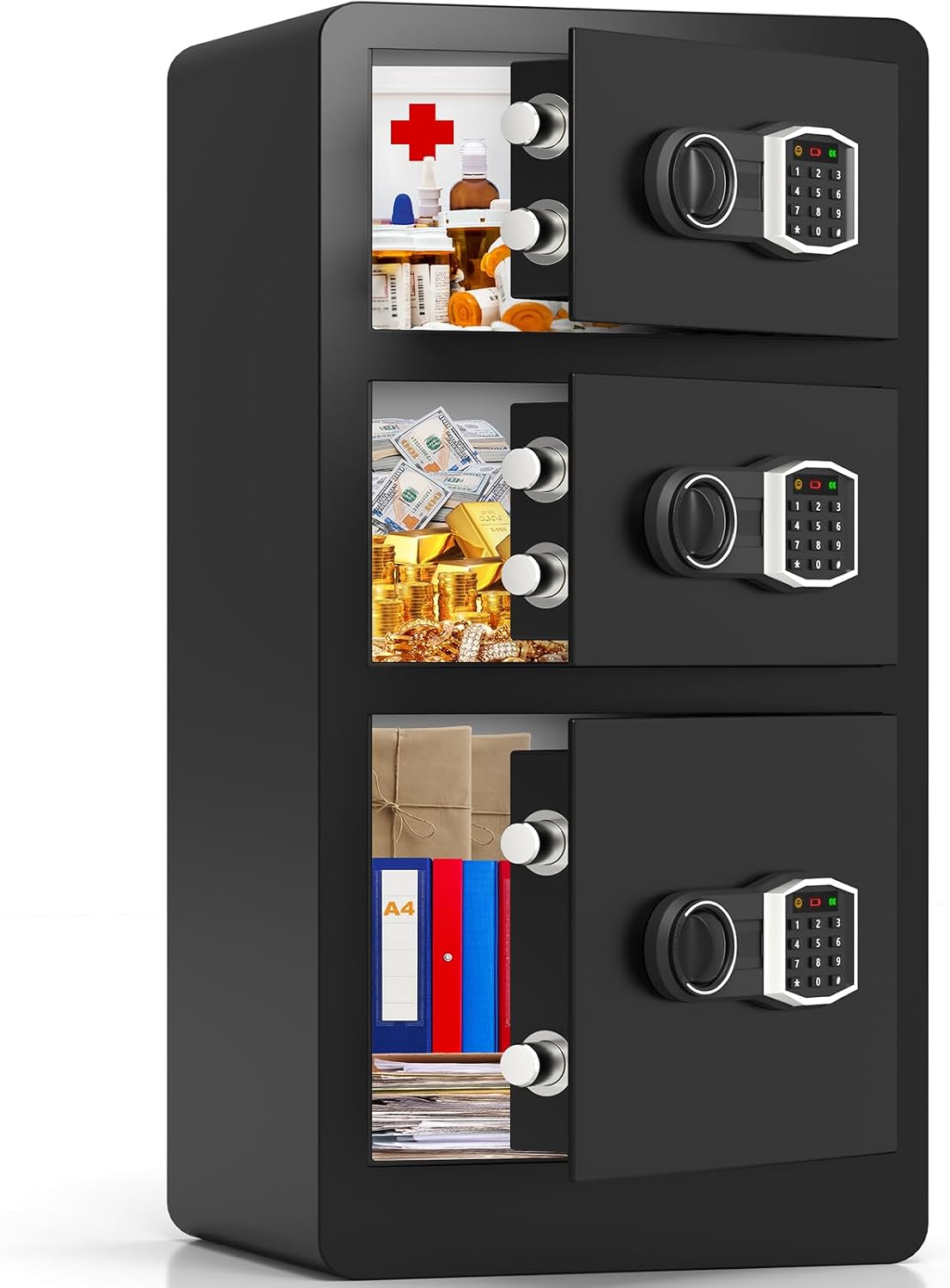 [2024 New] 8.3 Cu Ft Large Fire Proof Safe for Home, Heavy Duty Digital ...