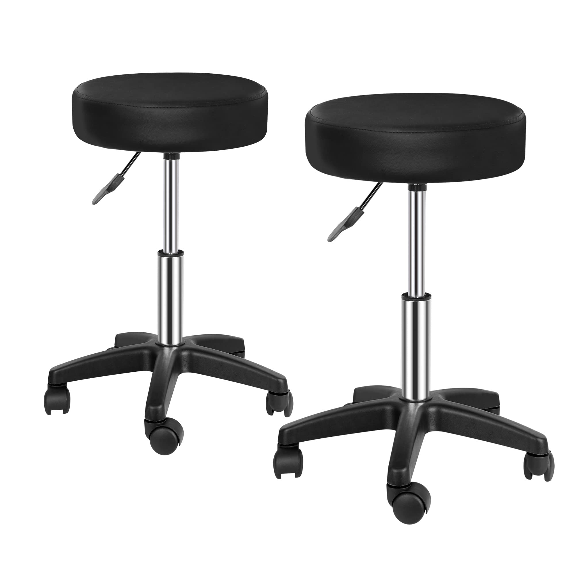 Amazon.com: SUPER DEAL Adjustable Height Hydraulic Rolling Swivel Stool ...