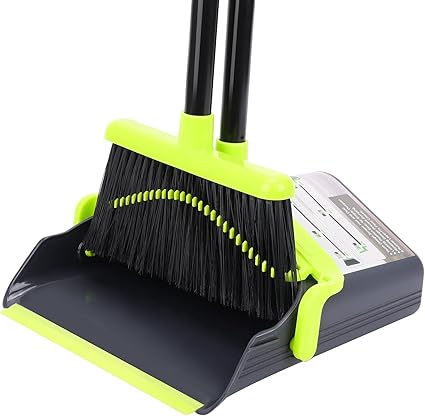 Amazon.com: Broom and Dustpan Set Heavy Duty Large Dustpan Broom for ...