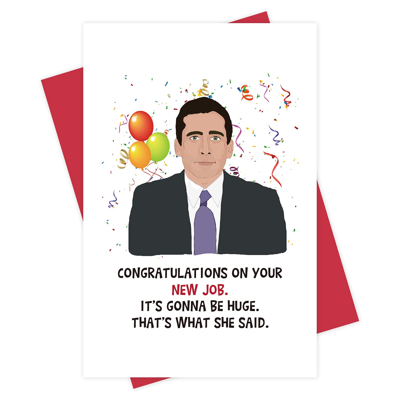 Buy Michael Scott New Job Card, Funny New Job Card, Congratulations on ...