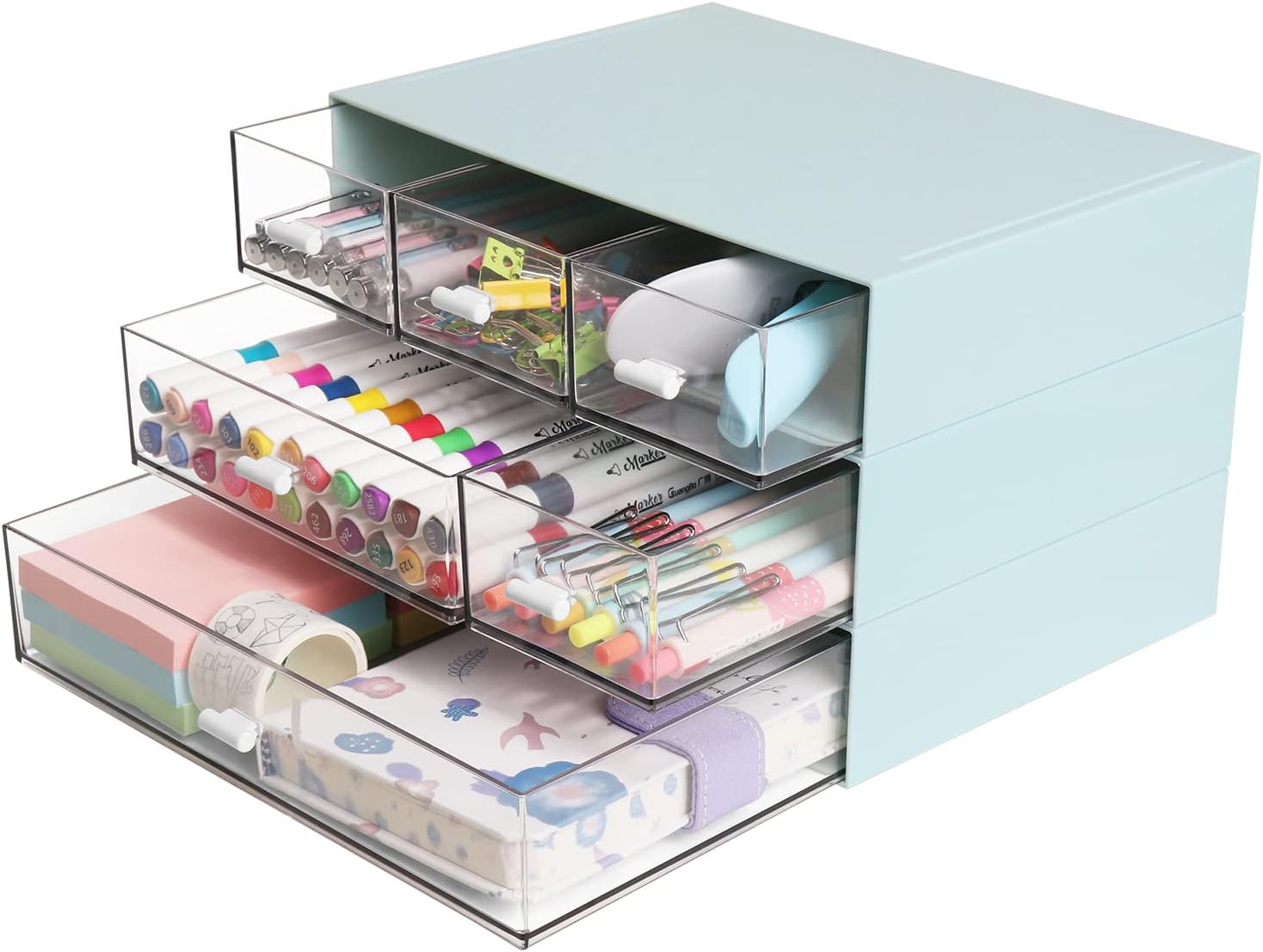 Amazon.com: Zyners Desk Organizer with Drawer, Office Organizer with 4 ...