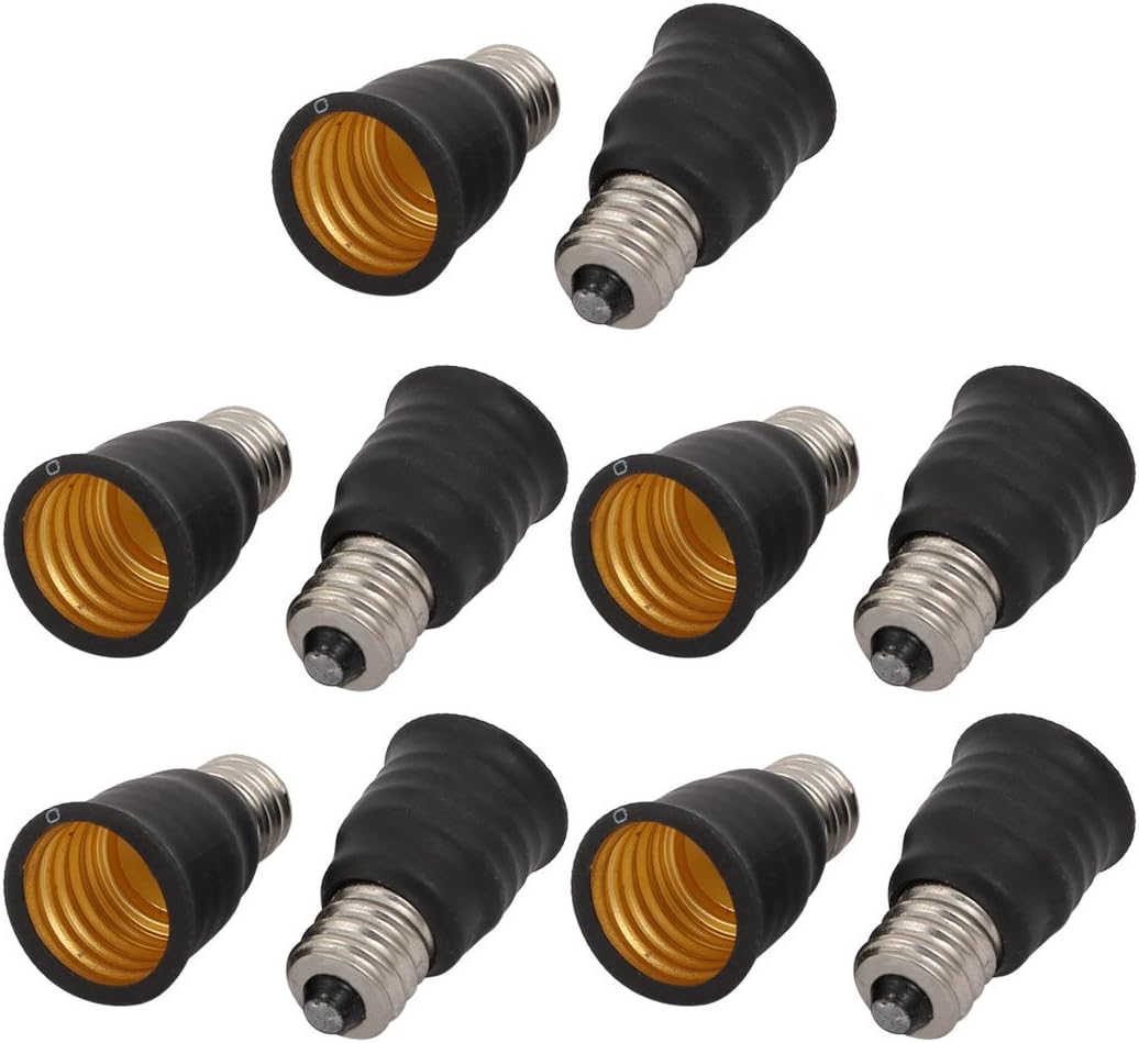 uxcell 10pcs E12 to E17 Lamp Extender Adapter Converter Light Bulb ...