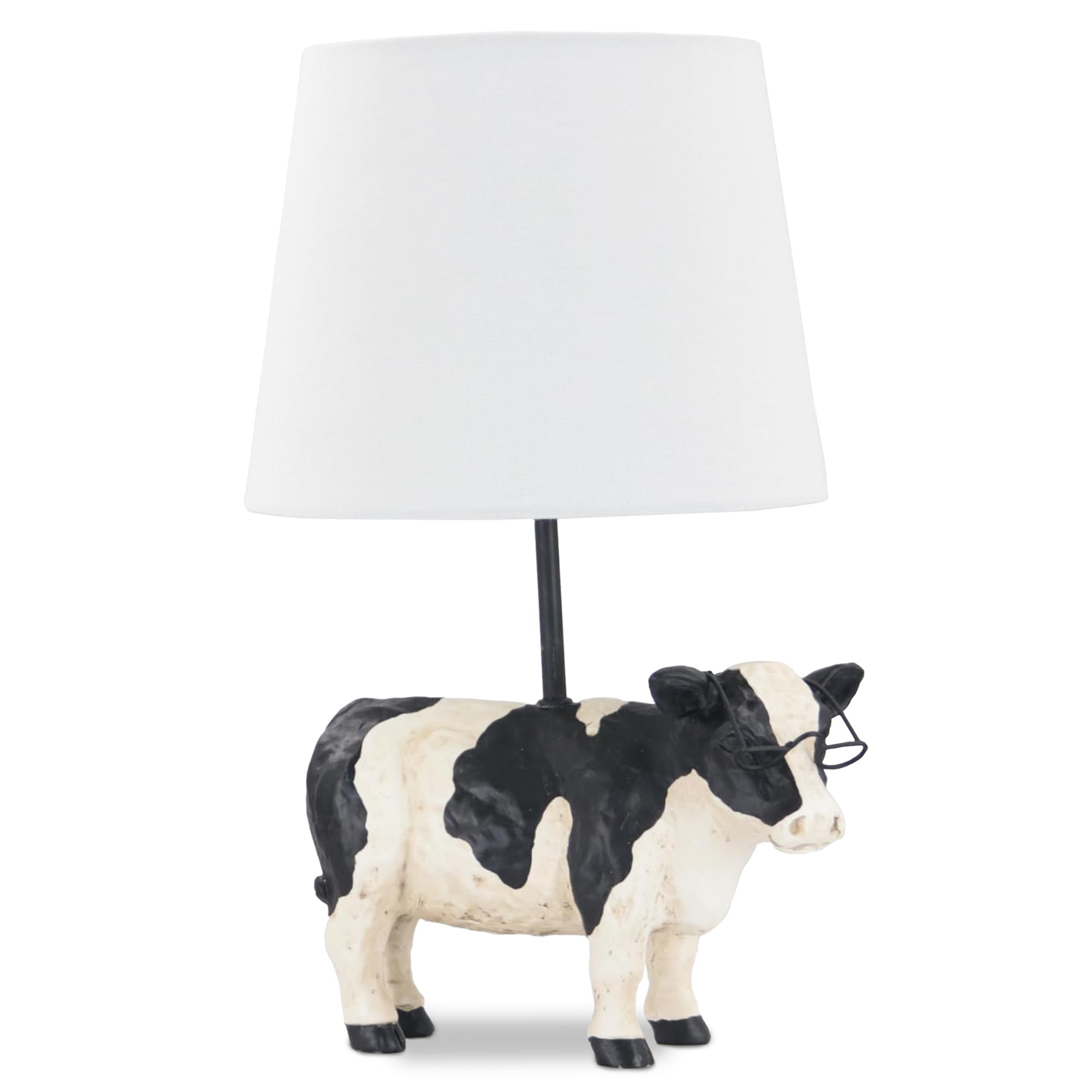 Cow Wearing Glasses Corded Table Lamp – Distressed Faux Taxidermy ...