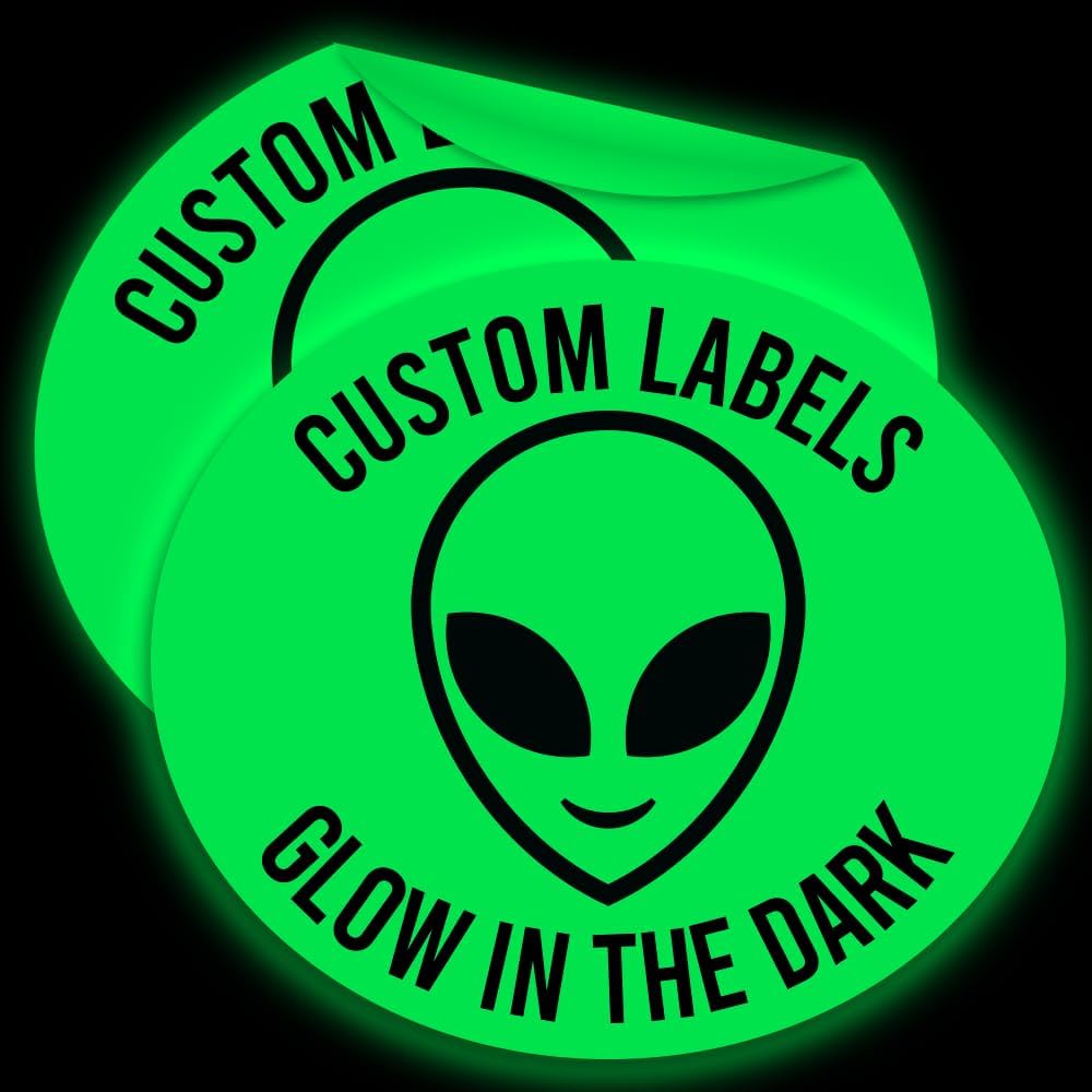 Amazon.com: VulgrCo Custom Glow in The Dark Labels- Customize Your Own ...