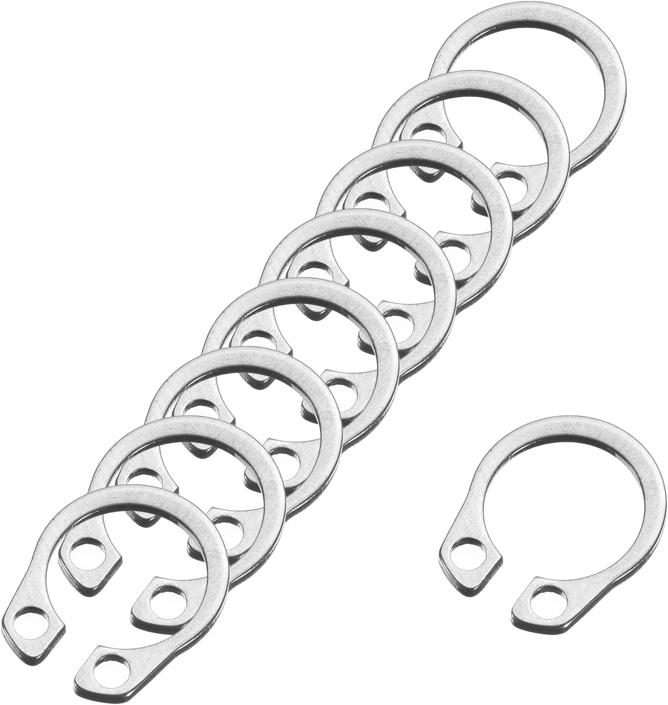 Amazon.com: uxcell 100 Pcs External Retaining Rings, 7.4mm 304 ...
