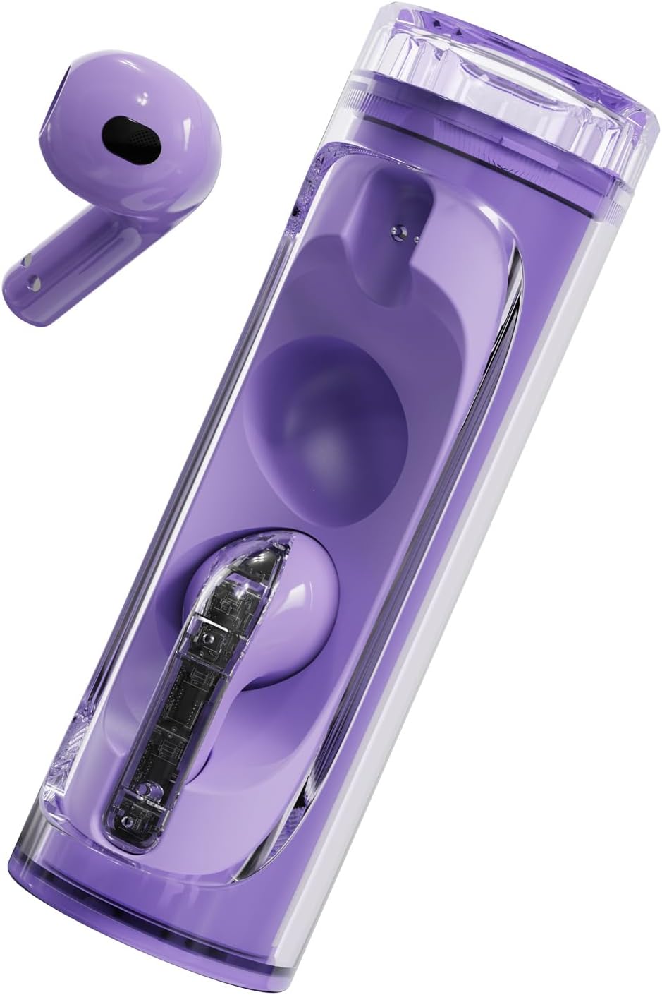 Amazon.com: Purple Clear TWS Wireless Earbuds Blue Tooth Ear Buds for ...