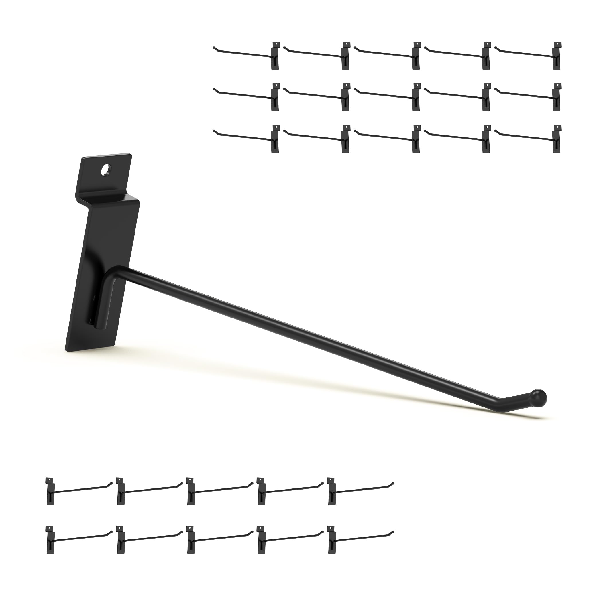 Amazon.com: BFPeaky Black Slatwall Hooks 8 Inch 25PC, Heavy Duty ...