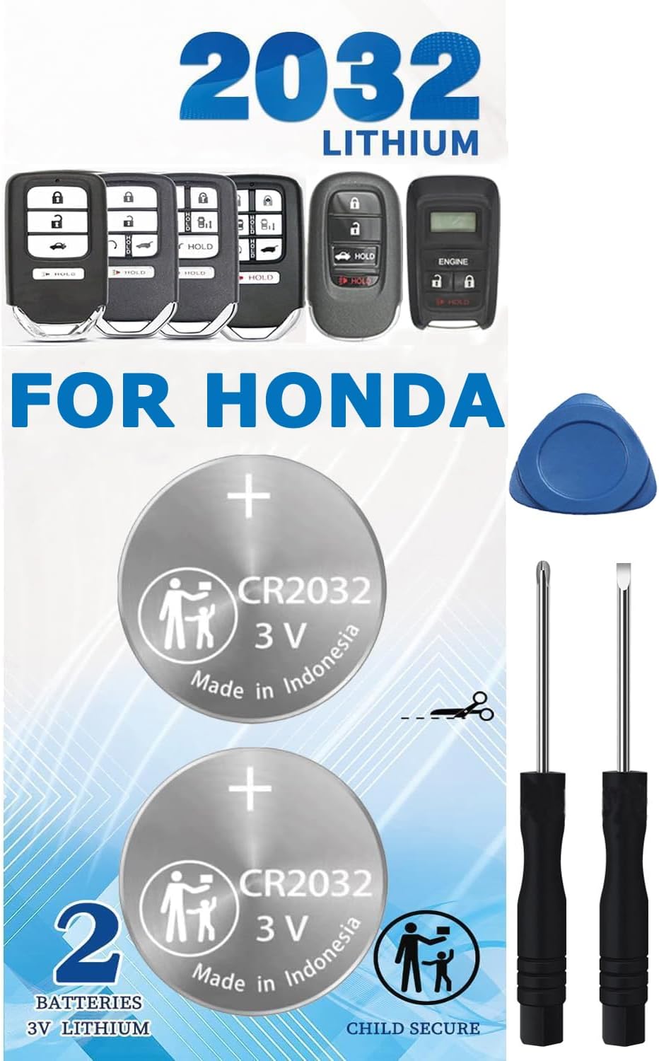 Amazon.com: Key Battery Replacement for Honda Pilot (2016-2024 Pilot ...