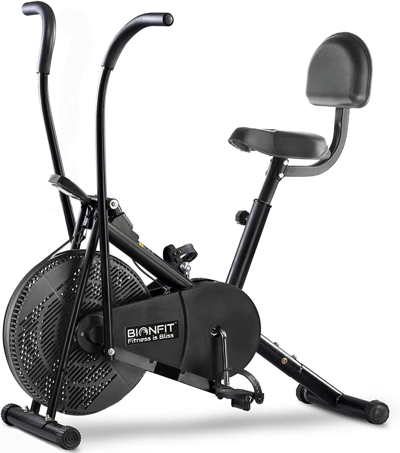 BIONFIT ON02M Fitness Air Bike Exercise cycle for home for Full-Body Workout with Moving Handles ...