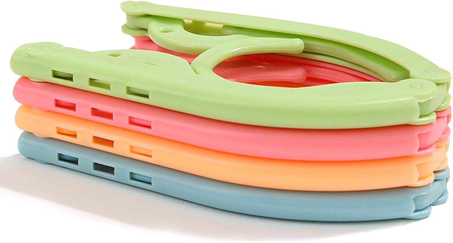 Amazon.com: 12Pcs Travel Hangers Foldable Portable Plastic Hangers ...