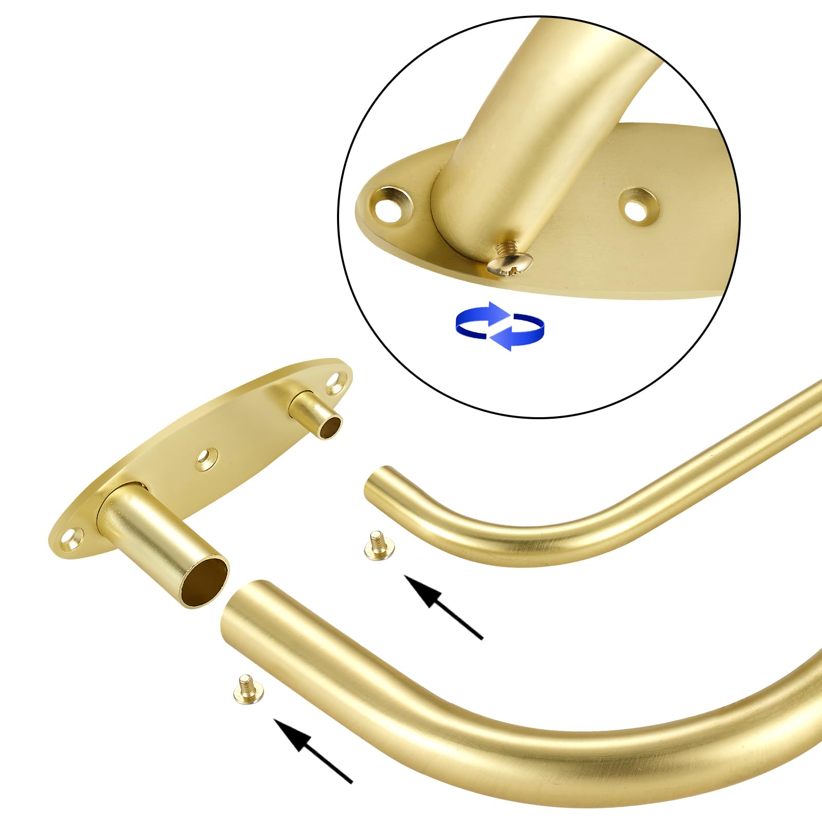 Room Darkening Wrap Around Double Curtain Rod Set,Extendable Metal Rod ...