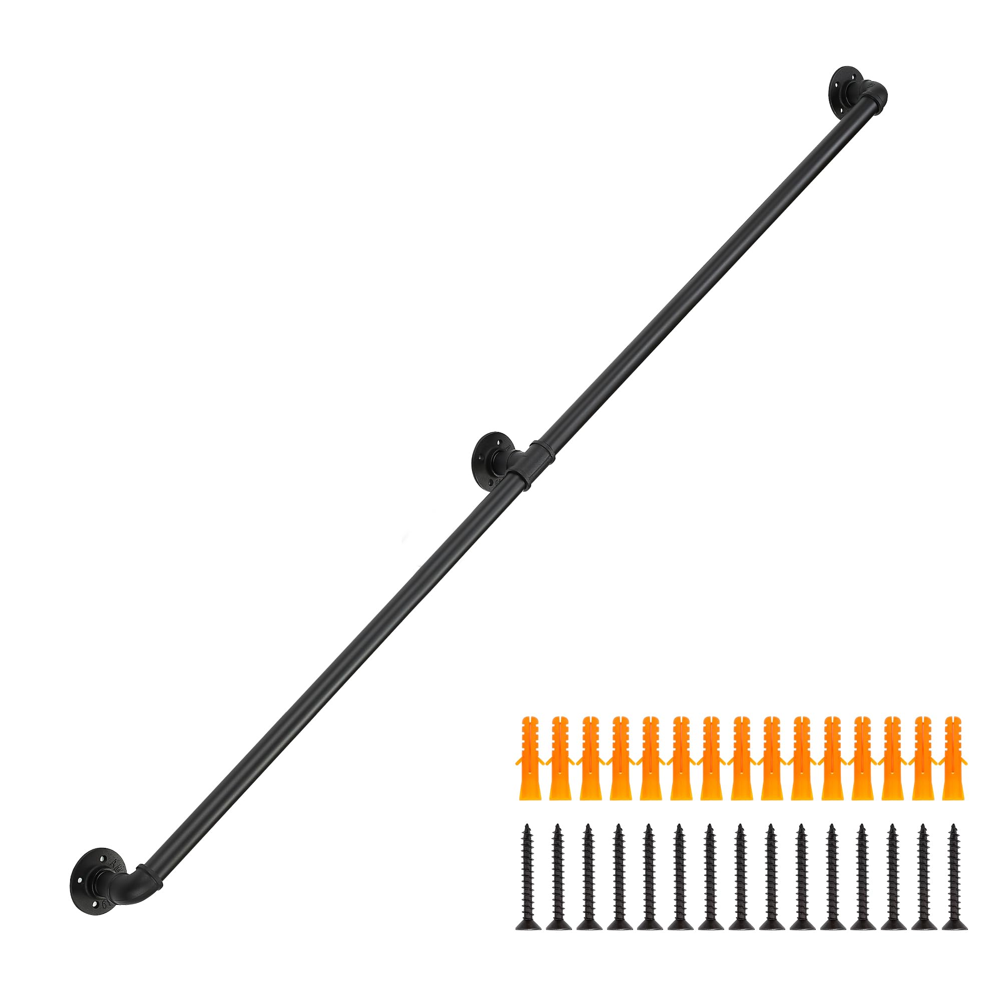 Buy Stair Railing Indoor - 6FT Handrails for Indoor Stairs Wrought Iron ...