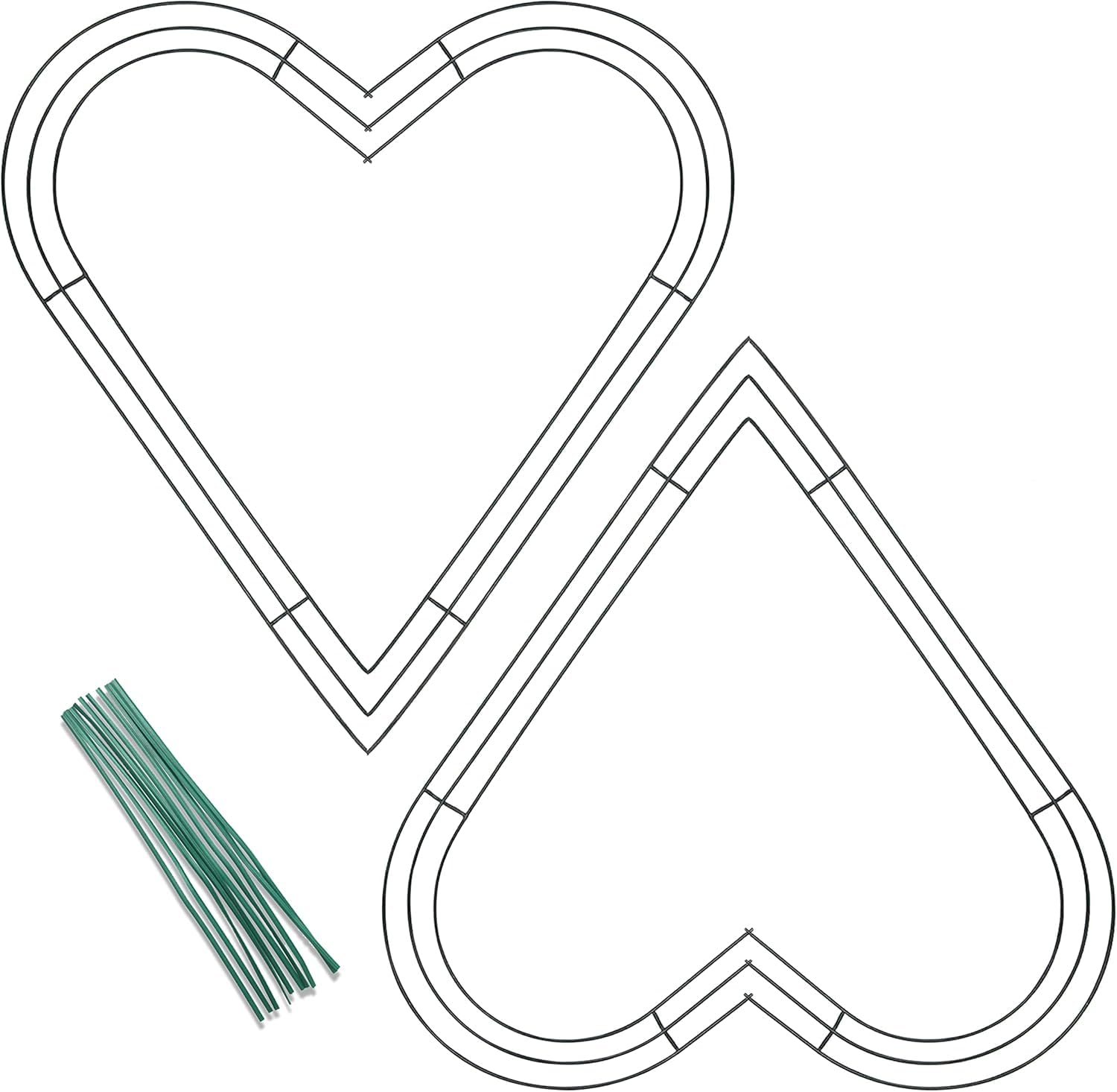 Snapklik.com : Upstout 2-Pack Heart Shaped Wire Wreath Frame Heart ...