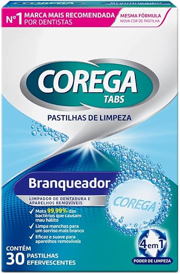 Corega Tabs Pastilhas Efervescentes Para Limpeza de Dentadura e ...