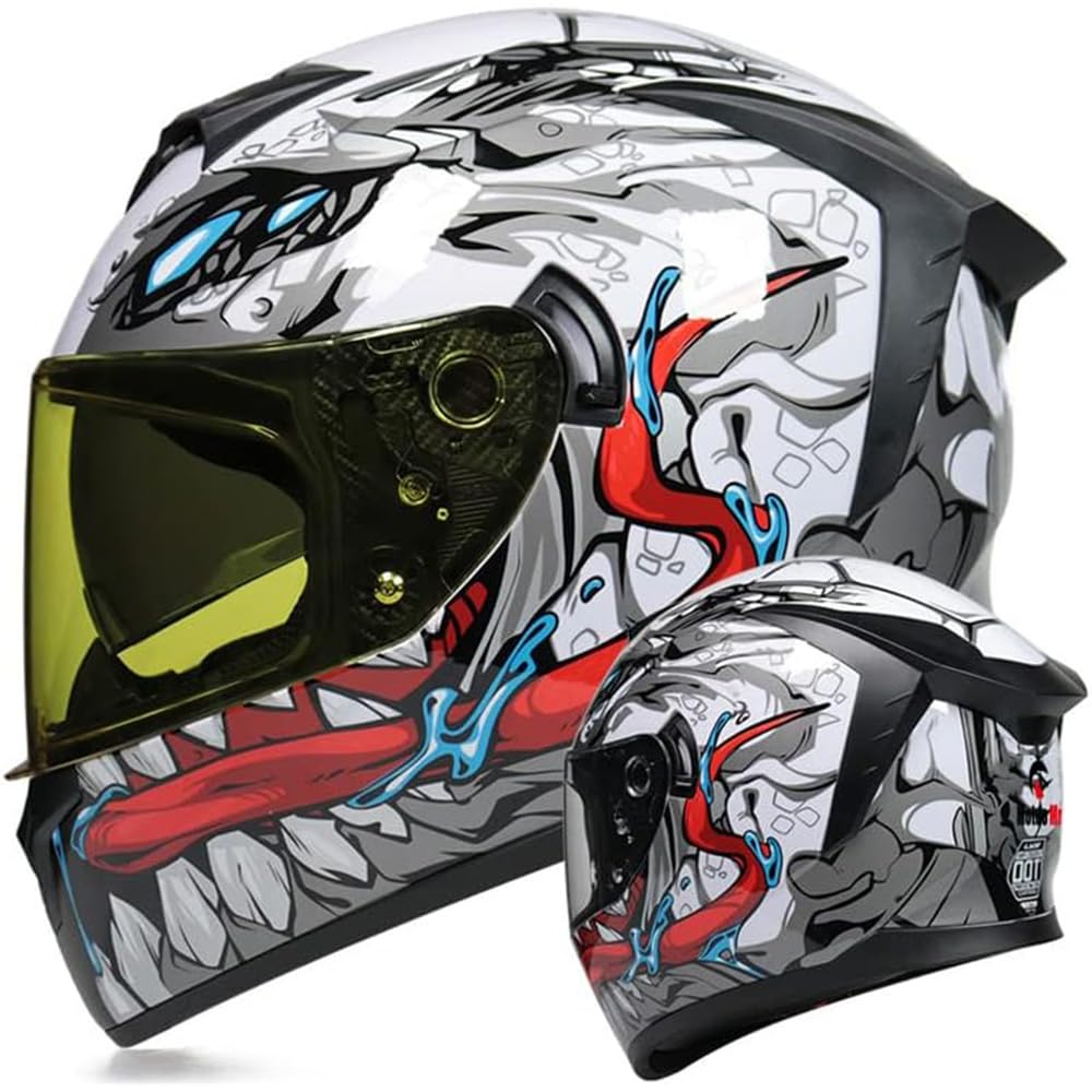 Snapklik.com : MotuoMr Unisex-Adult Full Face Motorcycle Helmet DOT ...
