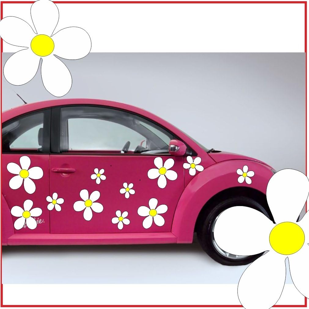 10 Small Daisy Flower Sticker Vinyl Car Stickers Flowers -Small Set ...