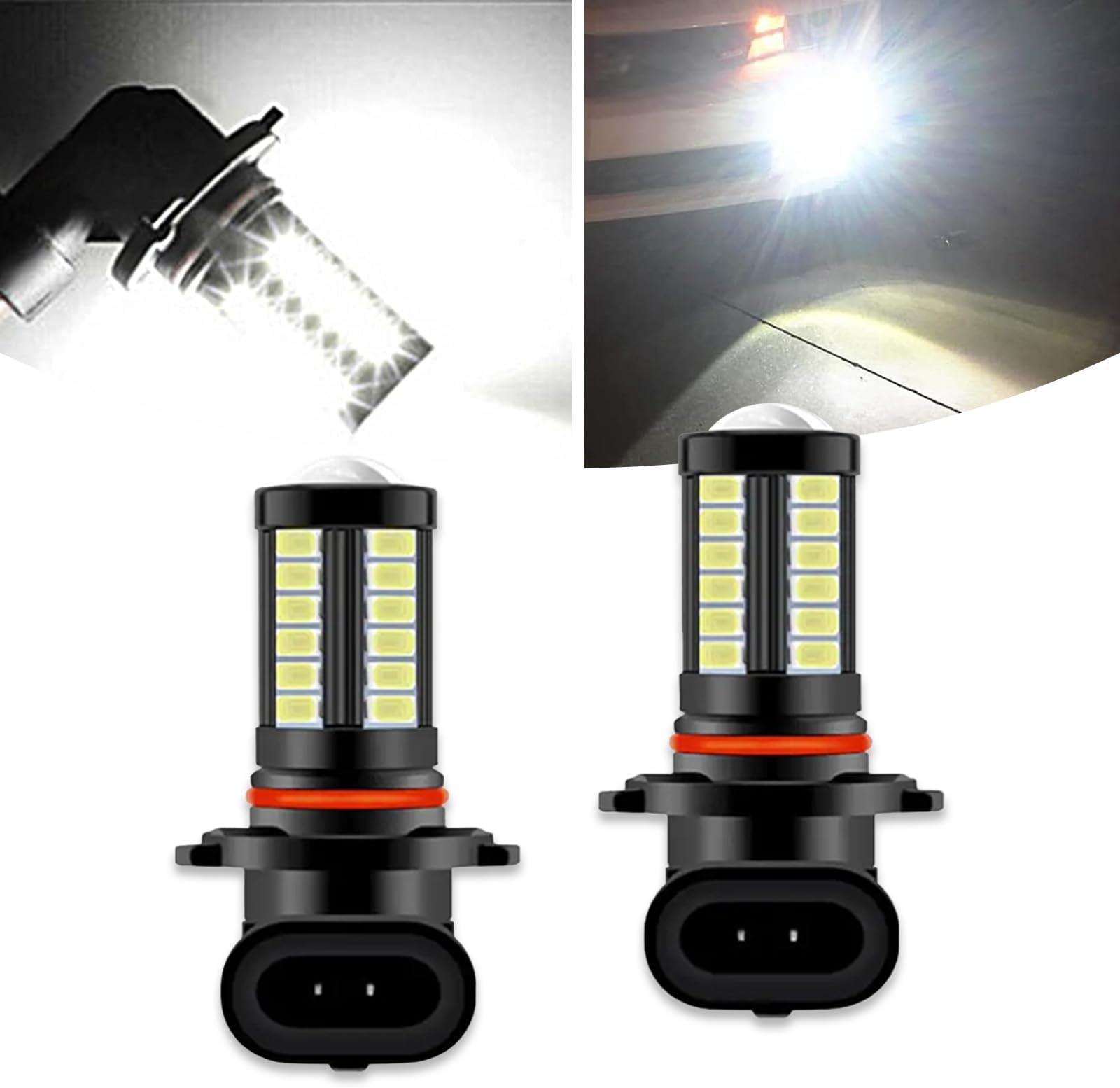 Amazon.com: cerfioo 2 PCS 9006 Automotive LED Fog Light Bulbs, 6500K ...